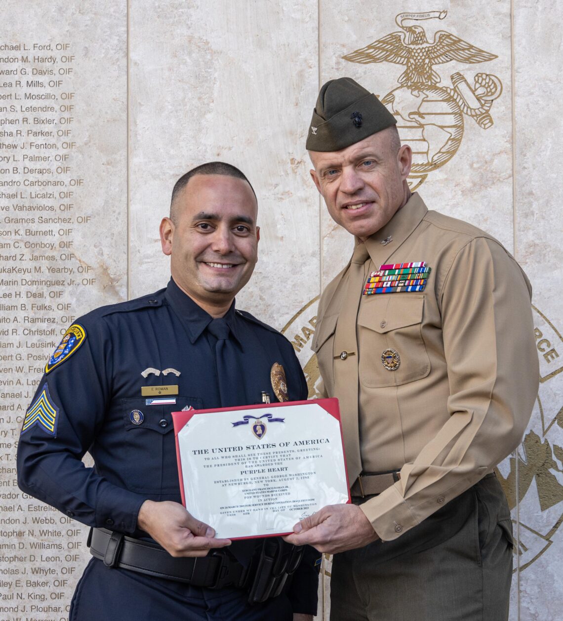 Former Marine and San Diego Police Officer Awarded Purple Heart – SOFX