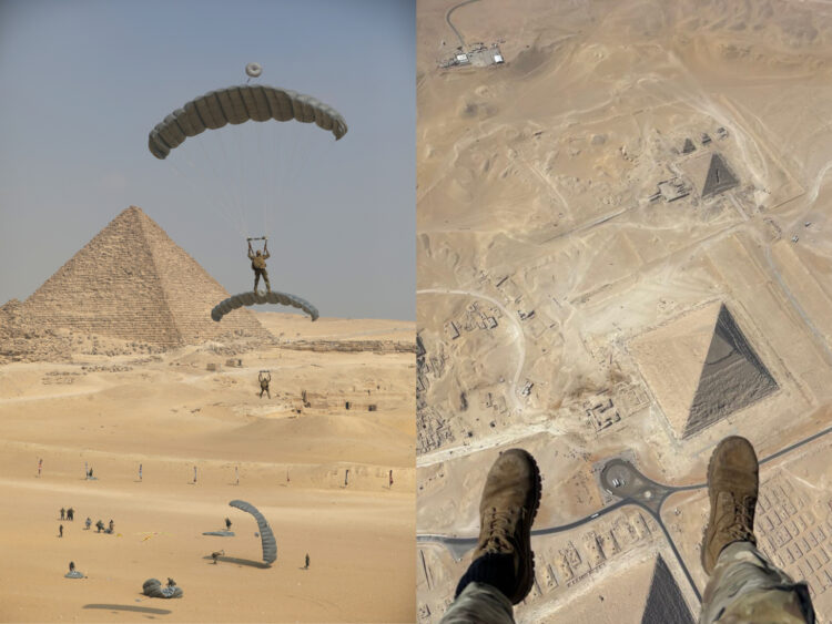 US Paratroopers Jump Over Egypt's Ancient Pyramids – SOFX